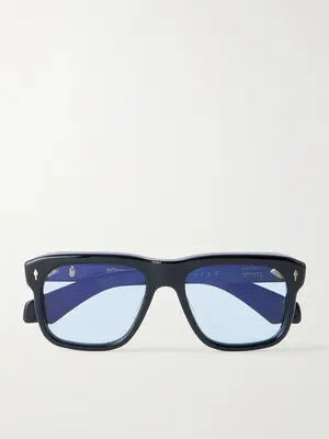 JACQUES MARIE MAGE Yves Square-frame Acetate Sunglasses - Black