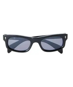 JACQUES MARIE MAGE Initials Square-frame Acetate Sunglasses - Black
