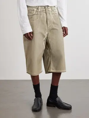 Acne Studios Judda U Lux" Straight-leg Printed Denim Shorts