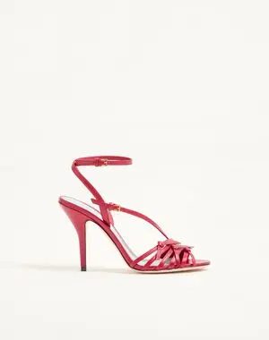 Valentino Garavani Nodine Kidskin High Heel Sandals - Red