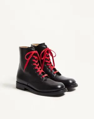 Valentino Garavani Punx Calfskin Combat Boots
