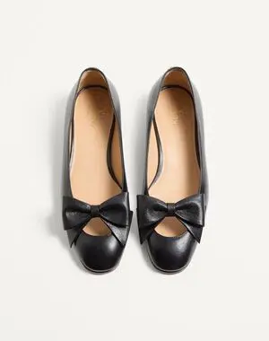 Valentino Garavani Bowow Kidskin Ballerinas With Vlogo Signature - Black