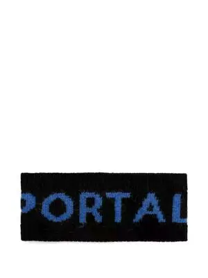 SPORTALM Intarsia Logo Ribbed Headband - Black