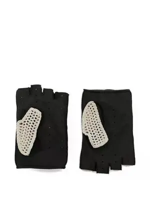 CAUSSE Crochet-knit Fingerless Gloves