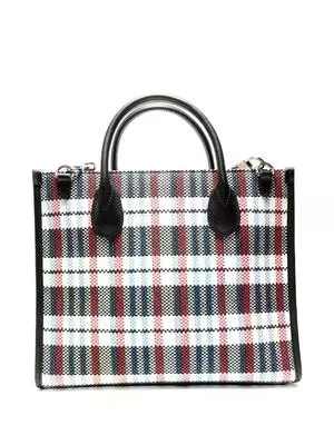 Gucci Embroidered Check Tote Bag
