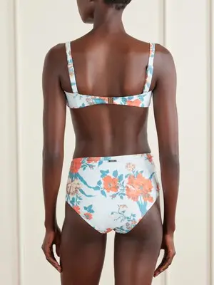 Erdem Floral-print Underwire Bikini Top
