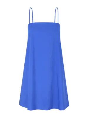Faithfull The Brand Sorra Cotton-poplin Mini Dress - Blue