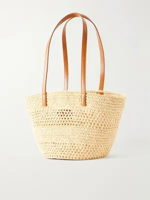 Saint Laurent Panier Small Raffia Tote - Brown