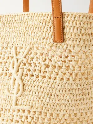 Saint Laurent Panier Small Raffia Tote - Brown