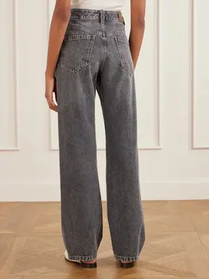 Brunello Cucinelli Mid-rise Wide-leg Jeans - Gray