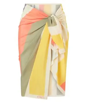 ERES Croquant Striped Cotton And Silk-blend Sarong - Multi