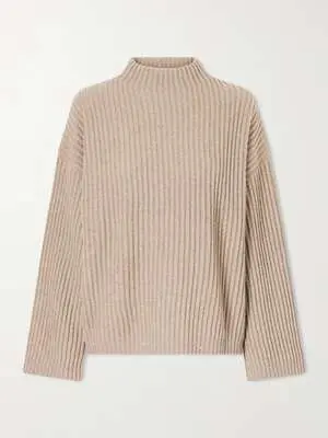 Brunello Cucinelli Sequin-trimmed Ribbed-knit Turtleneck Sweater
