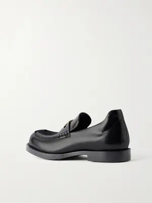 Balenciaga Embellished Leather Loafers