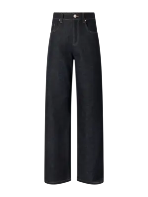 Brunello Cucinelli Mid-rise Straight-leg Jeans In Deep Blue Denim
