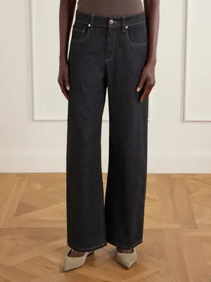 Brunello Cucinelli Mid-rise Straight-leg Jeans In Deep Denim - Blue
