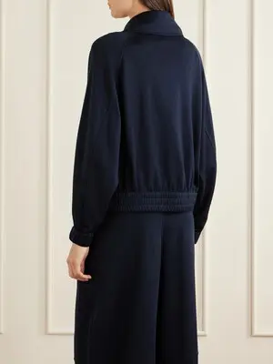 Brunello Cucinelli Cotton-blend Jacket With Silk - Blue