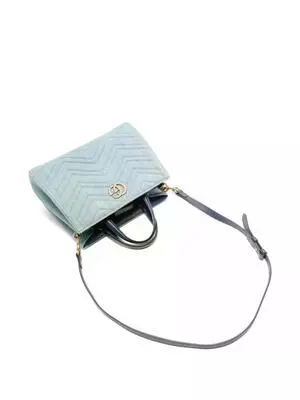 Gucci Matelassé Chevron Denim Handbag