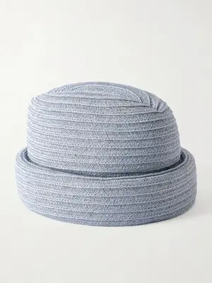 GIGI BURRIS MILLINERY Sharina Woven Straw Cap - Blue