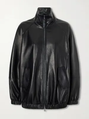 Brunello Cucinelli Leather Zip-up Bomber Jacket