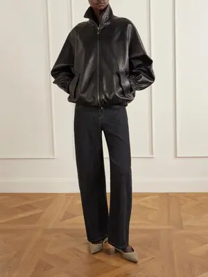 Brunello Cucinelli Leather Zip-up Bomber Jacket