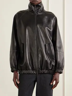 Brunello Cucinelli Leather Zip-up Bomber Jacket