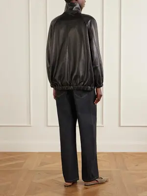 Brunello Cucinelli Leather Zip-up Bomber Jacket