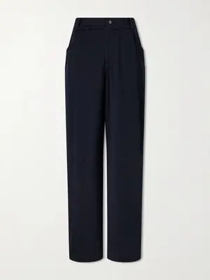 Brunello Cucinelli Wide-leg Cotton Trousers - Blue