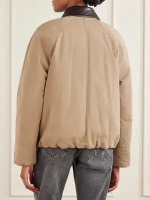 Brunello Cucinelli Leather-trimmed Padded Canvas Jacket