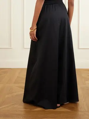 LESET Yoko Cotton Maxi Skirt - Black