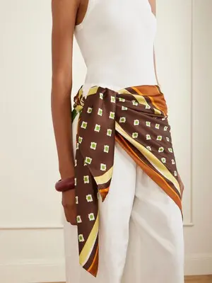 Faithfull The Brand Soleil Satin Waist Scarf