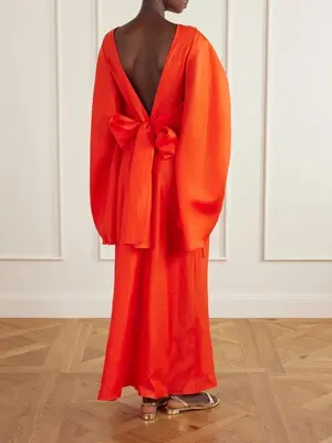 Christopher John Rogers Gathered Ramie Organza Gown