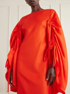 Christopher John Rogers Gathered Ramie Organza Gown