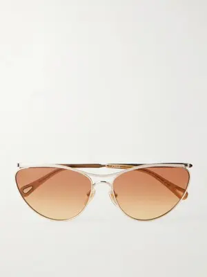 Chloé Tone Aviator Sunglasses - Gold