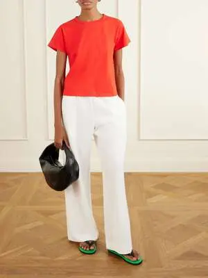 LESET The Margo Cotton-jersey T-shirt - Red