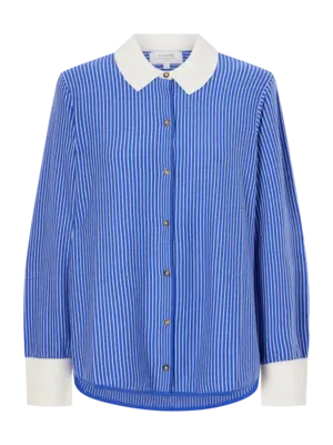 LA LIGNE LA LIGNE Striped Cotton-Blend Knit Shirt