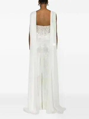 DINA MELWANI Crystal Embellished Sequinned Maxi Gown