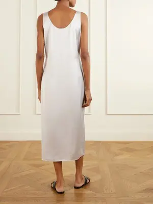 LESET Barb Satin Midi Dress