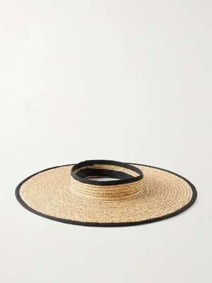 GIGI BURRIS MILLINERY Ines Straw Visor Neutral