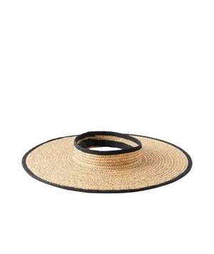 GIGI BURRIS MILLINERY Ines Straw Visor - Neutrals