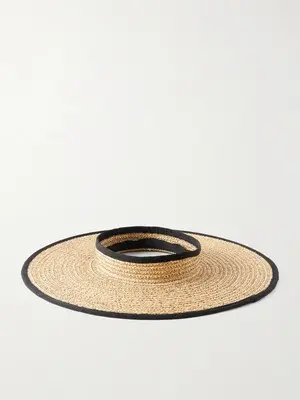 GIGI BURRIS MILLINERY Ines Straw Visor - Neutrals