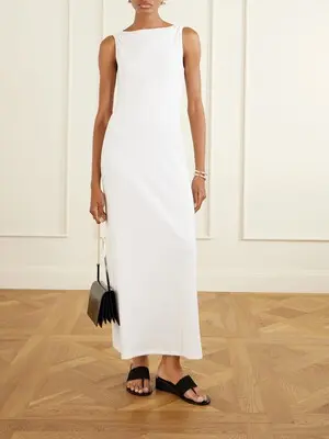 LESET Nando Cotton Maxi Dress - White