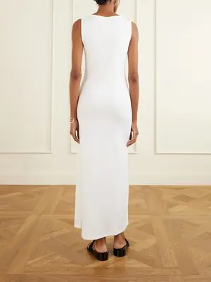 LESET Nando Cotton Maxi Dress - White