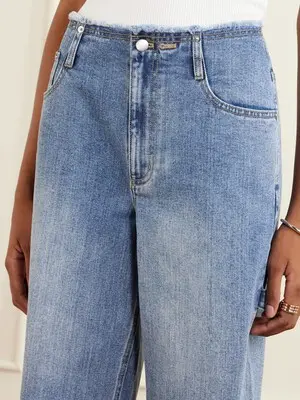 Tibi Mid-rise Denim Bermuda Shorts