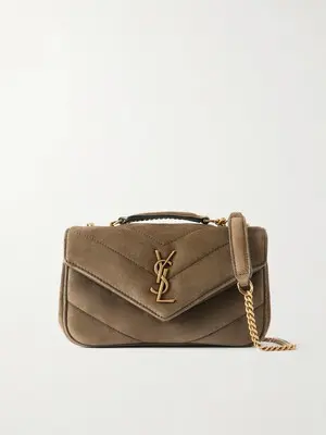 Saint Laurent Loulou Suede Shoulder Bag - Multi