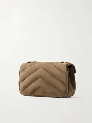 Saint Laurent Loulou Suede Shoulder Bag - Multi