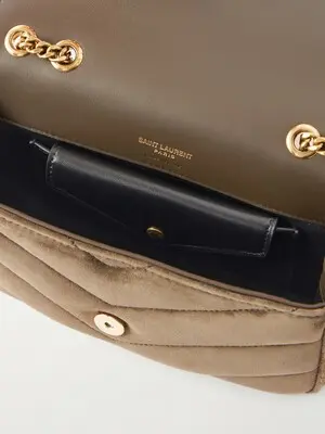 Saint Laurent Loulou Suede Shoulder Bag - Multi