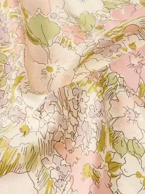 Calvin Klein Lorelai Floral-print Silk-twill Scarf