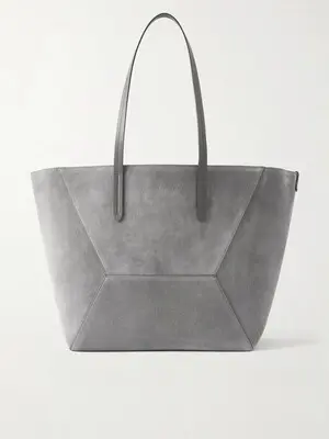 Brunello Cucinelli Maxi Suede Tote - Gray