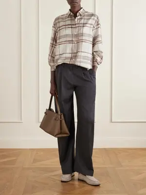 Brunello Cucinelli Textured Leather Shoulder Bag