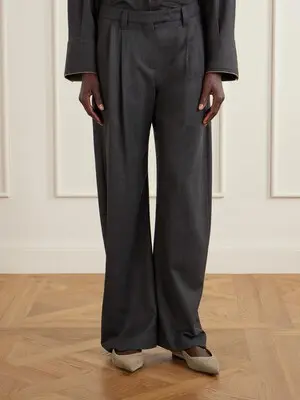 Brunello Cucinelli Wool Wide-leg Pleated Trousers